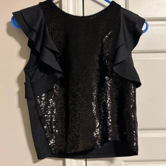 Matching Sets | Black Sequin Ruffle Top And Bottom 2 Piece Set | Poshmark